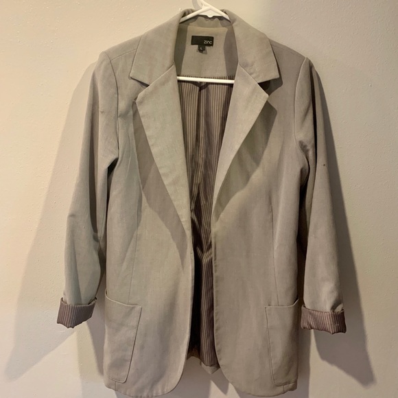 zinc | Jackets & Coats | Grey Blazer | Poshmark